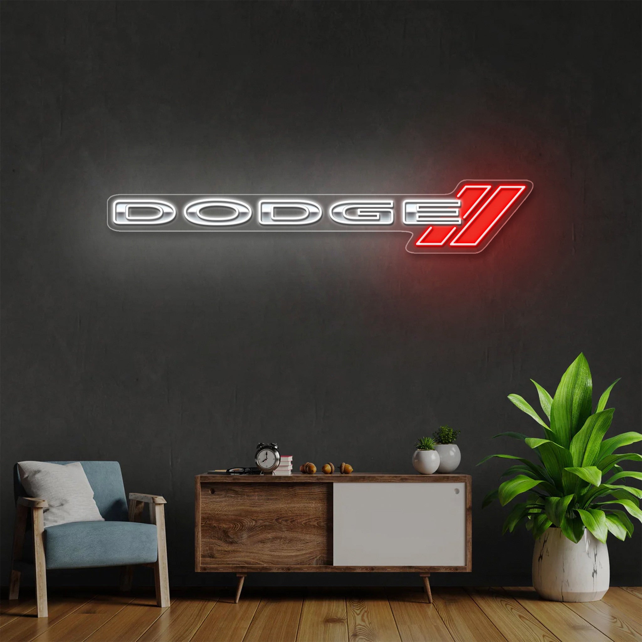 Dodge LED Neon Sign - Premium Neon Light for Dodge Enthusiasts & Garag