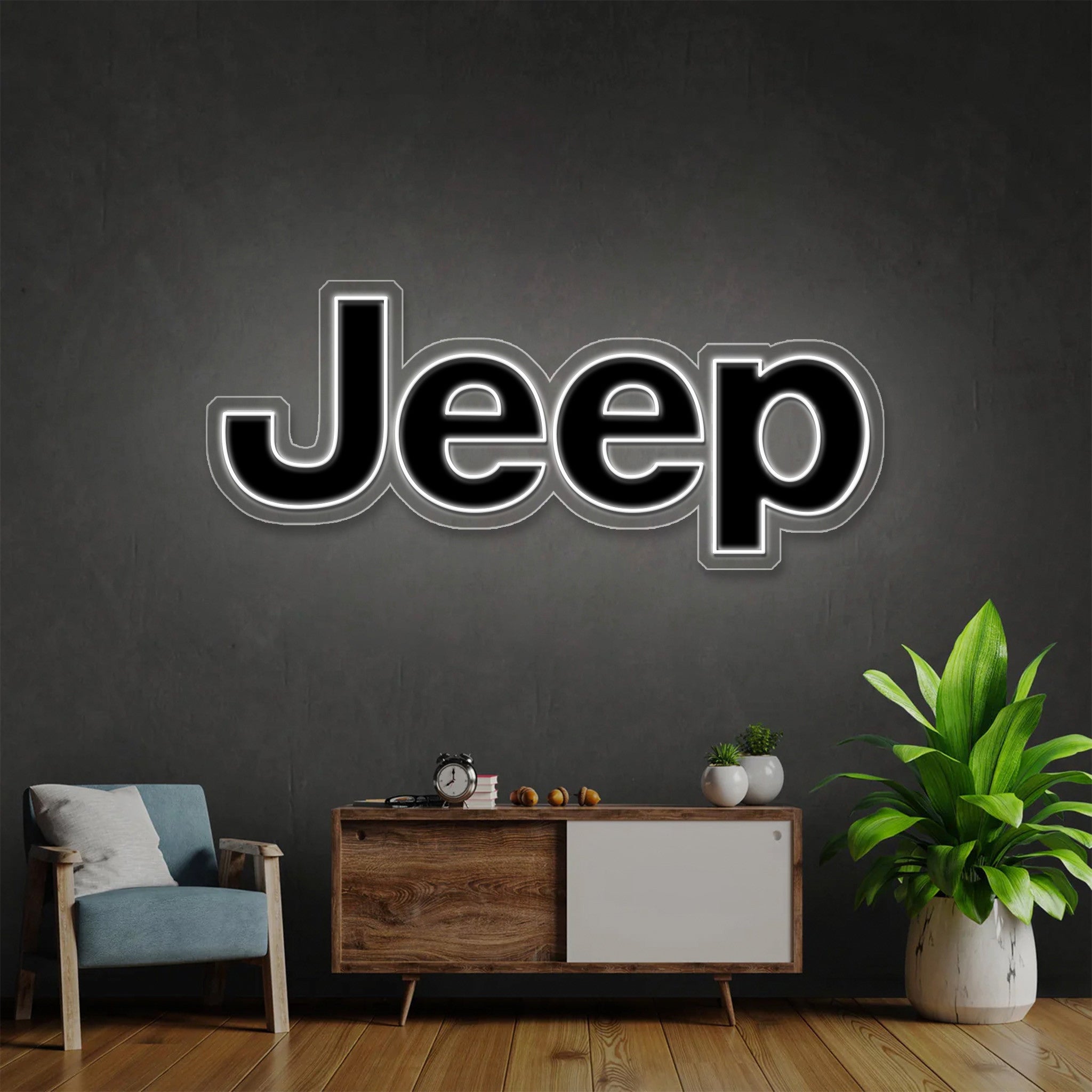 Jeep LED Neon Sign - Premium Neon Light for Jeep Enthusiasts & Garages