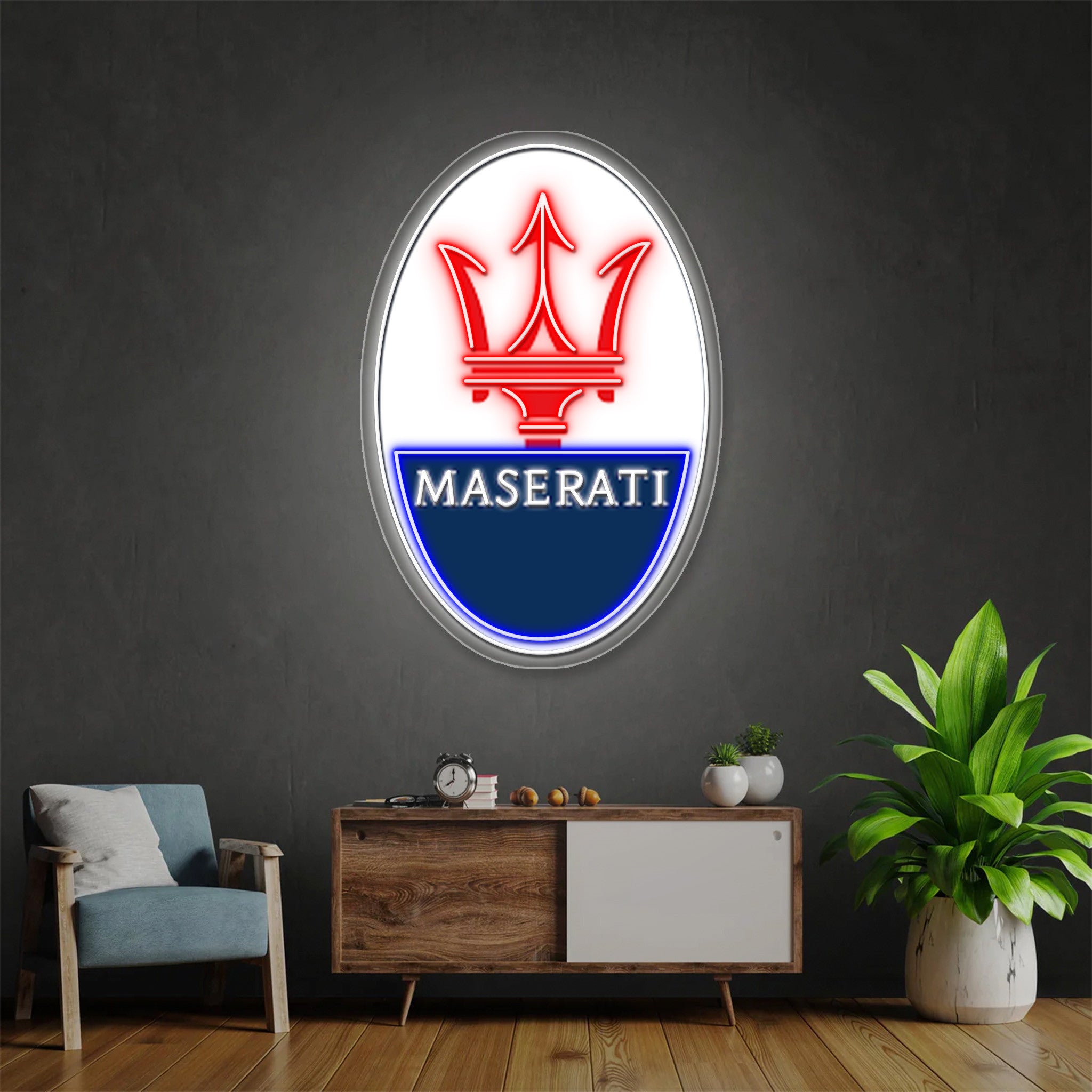 Maserati LED Neon Sign - Premium Neon Light for Maserati Enthusiasts