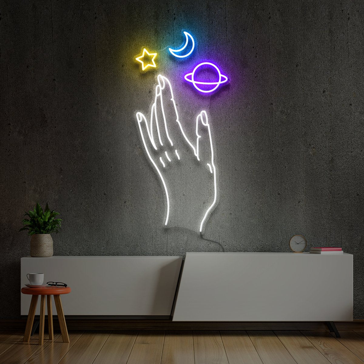 Brighten your space with awesome "Galaxy Hand"